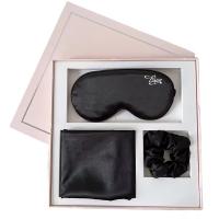 China Silk Charmeuse Box Pillow Case and Satin Eyemask Set for All-Season Sleeping One Size for sale