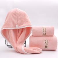 China Embroidered Logo Coral Velvet Towel Set Highly Absorbent and Quick Drying for ALL Ages for sale