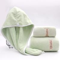 China Embroidered Logo Coral Velvet Towel Set Highly Absorbent and Quick Drying for ALL Ages for sale