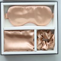 China Luxury Sleep Black Silk Eye Mask Custom LOGO OEM/OEM 100% Silk Pillow Case Set Black for sale