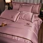 China Cozy Gray Hotel Red Wedding Bedding Four-piece Kit with Washed Silk Four Piece Bedding Set for sale