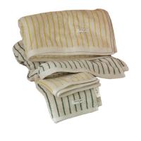 China Add a Touch of Style to Your Bath with Multicolor Pinstripe Pattern Cotton Towel Set for sale