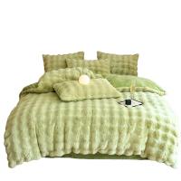 China Bedding Sheet Set Bed Cover Luxury Bed Sheets Solid Colorful Rabbit Velvet for sale