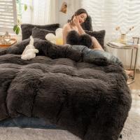 China European and American Style Solid Color Thickened Warm Mink Velvet Duvet Bedding Set for sale