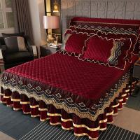 China Custom Polyester Bed Skirt Three-piece Dustproof Bed Cover for Home 40 Fabric Count for sale