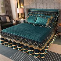 China Custom Polyester Bed Skirt Three-piece Dustproof Bed Cover for Home 40 Fabric Count for sale
