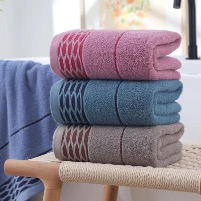 China Pure Cotton Dark Color Bath Towel Absorbent Quick Drying Perfect for Household for sale