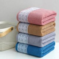 China Cotton Flower Bath Towel for Household Dark Color Quick Drying and Water Absorption for sale