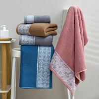 China Cotton Flower Bath Towel for Household Dark Color Quick Drying and Water Absorption for sale
