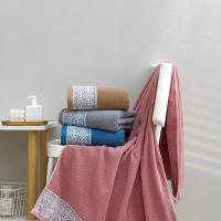 China Cotton Flower Bath Towel for Household Dark Color Quick Drying and Water Absorption for sale