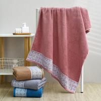 China Cotton Flower Bath Towel for Household Dark Color Quick Drying and Water Absorption for sale