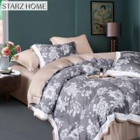 China Viscose and Cotton Filling 100% Cotton Bedsheets Set for Luxurious Floral Bed Cover for sale