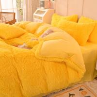 China All-groups Rainbow Color Fur Velvet Fluffy Plush Soft Bedding Sheet Set for Kids Girl for sale