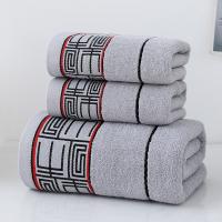 China Quick Drying Shower Towel Gift Set with Striped Pattern and 100% Cotton Dark Towels for sale
