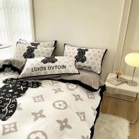 China White Bear 100% Polyester Fibre Bedding Set Luxury Violent Bear Designer Duvet Cover for sale