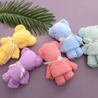 China As shown Luxury Bear Towel Bath towel density coral velvet set absorbent cute soft gift for sale
