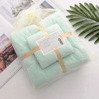 China Home Hostel density Coral Velvet Bath Towel Set Soft and Absorbent with Plain Lace for sale