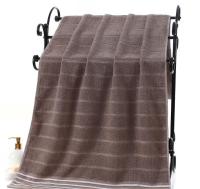 China Antimicrobial Striped 100% Pure Cotton Multi Segment Dark Absorbent Adult Bath Towel for sale