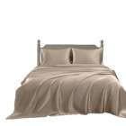 China Customized Satin Sheets Bedding Set Twin Size 2 PCS Flat Bed Sheet with Woven Design for sale