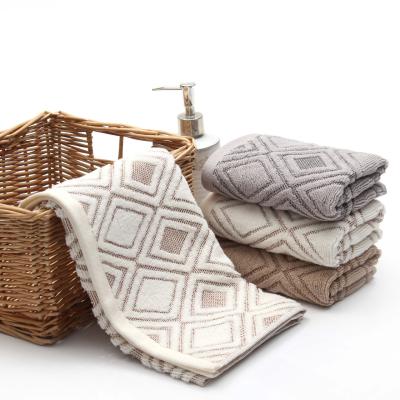 China Thickened and Absorbent 100% Pure Cotton Face Towel 34*74cm for Household Adult Shower for sale