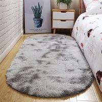 China Stain Resistant Ultra Soft Fluffy Bedroom Rugs Oval Beige Throw Rugs for Small Spaces for sale