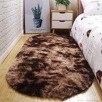 China Stain Resistant Ultra Soft Fluffy Bedroom Rugs Oval Beige Throw Rugs for Small Spaces for sale