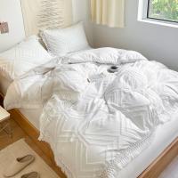 China 2024 Luxury Bohemian Princess Tassels Jacquard Duvet Cover Set with Customized Logo for sale