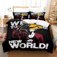 China Anti Dust Mite 3D Printed Monkey D. Luffy Series Plant Digital Print Bed Linen Bedding Set for sale