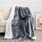 China Luxury And Comfort With Our Modern Gray Flannel Sherpa Blanket All-Season for sale