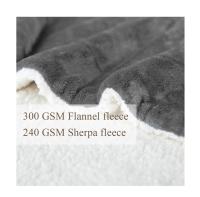 China Luxury And Comfort With Our Modern Gray Flannel Sherpa Blanket All-Season for sale