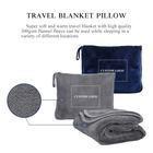 China Custom Logo Embroidery Travel Blanket and Pillow Set for Comfortable Airplane Travel for sale