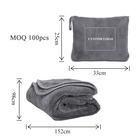 China Custom Logo Embroidery Travel Blanket and Pillow Set for Comfortable Airplane Travel for sale
