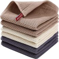 China Home OEM Acceptable Easy-to-Clean Kitchen Towel Set with Hook and Waffle Square Design for sale