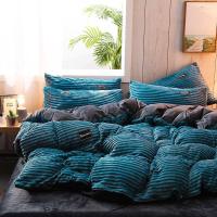 China Single Bedding Set 4 Pcs Flannel Duvet Cover Flat Sheet Pillow Cases Sustainable Queen King Size for sale