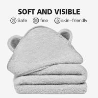 China Knitted Baby Cape Bath Towel with Customized Logo and Adorable Elephant Print Design for sale