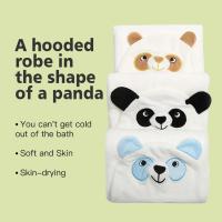 China Knitted Baby Cape Bath Towel with Customized Logo and Adorable Elephant Print Design for sale
