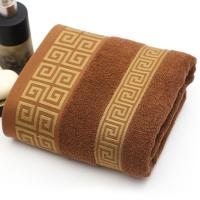 China Customer Logo Quick Drying Towel Dark Tone Jacquard Bath Towel Gift Set for Household for sale