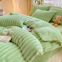 China Elevate Your Bedding Game with Hot Furry Rabbit Faux Fur Fluffy Plush Duvet Cover Set for sale