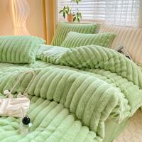 China Elevate Your Bedding Game with Hot Furry Rabbit Faux Fur Fluffy Plush Duvet Cover Set for sale