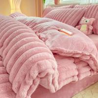 China Polyester Filling Hot Rabbit Faux Fur Fluffy Plush Warm Duvet Cover Set for 2.0m Bed for sale
