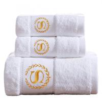 China Delivery Time 7-15 Days Custom Logo 100% Cotton White Hotel Towels for Bathroom for sale