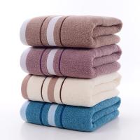 China Embroidered Logo Face Towel with Wide Satin Border and Pure Cotton Material for sale