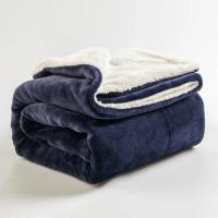 China Soft Knitted 130*110cm Reversible Polyester Blanket Microplush Custom Color Plush Throw for sale