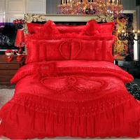 China 100% Cotton Embroidery 60S Quilt Cover Bridal Bed Sheet Sets Comforter Bedding Set Wedding Souvenirs Gift for sale