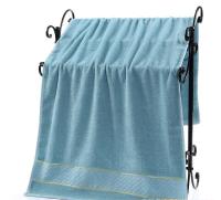 China Highly Absorbent 32S Cotton Towel with Gold Edge and Solid Color Cut Pile Pattern for sale