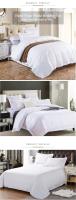 China 4 Pcs 60s 300tc 100% Cotton White Satin Bedding Set for Luxury 5 Star Resort Hotel for sale