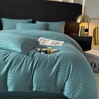 China Add a Touch of Luxury to Your Bedroom with this Satin Jacquard Four Piece Bedding Set for sale