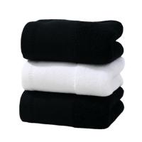 China Home Hotel Traveling Spa Pure Cotton Towel with Custom Logo Printing White Black for sale