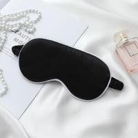 China Comfortable Unisex Ultra Smooth Blackout Silk Satin Sleeping Eye Mask with Elastic Band for sale
