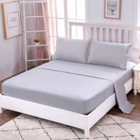 China Super King Size Solid Microfiber Bedding Sheets Set with Woven Fabric and OEM Service for sale